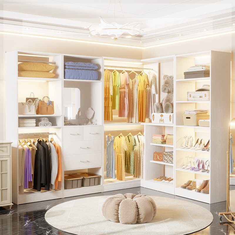 Open corner wardrobe store